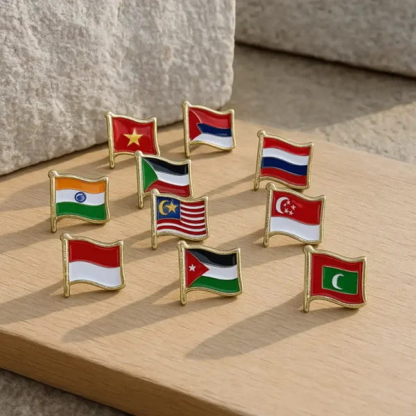 Pin clásico bandera metálica | Orgullo y elegancia patriótica